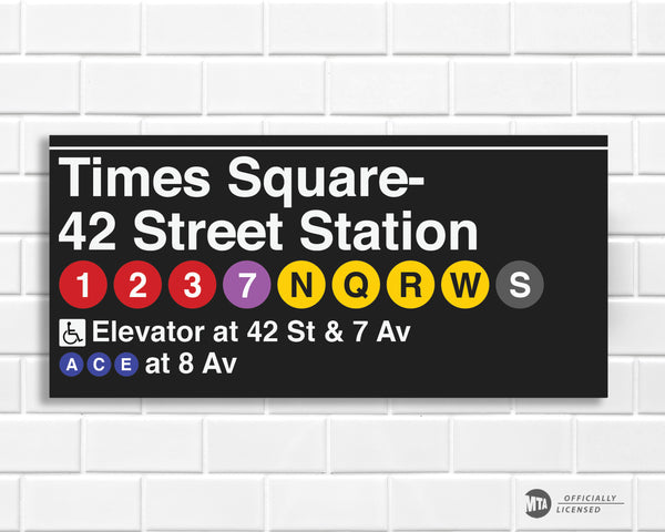 Times Square- 42 Street Station – sideway signs